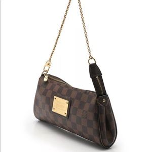 Louis Vuitton | Bags | Louis Vuitton Eva Damier Ebene Chain Handbag ...